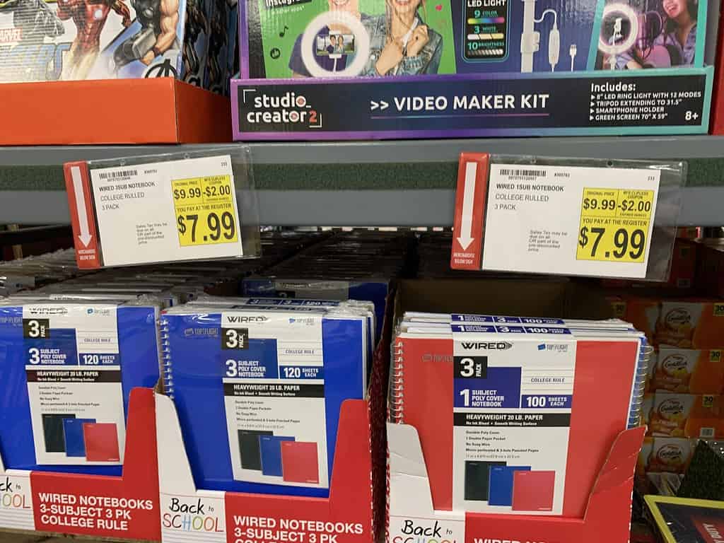 3 Pack 3 Subject Notebooks $7.99 | MyBJsWholesale